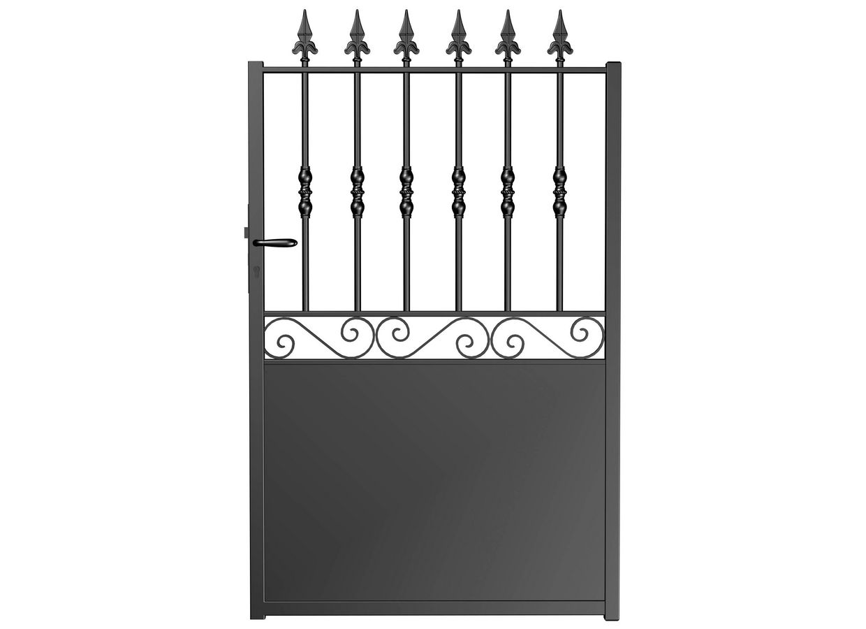 Portillon Acier Dommartin avec soubassement sur mesure | Lapeyre